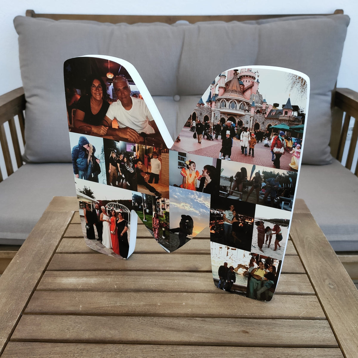 Letra con fotografías formato curve – Picletters - Números con fotografías